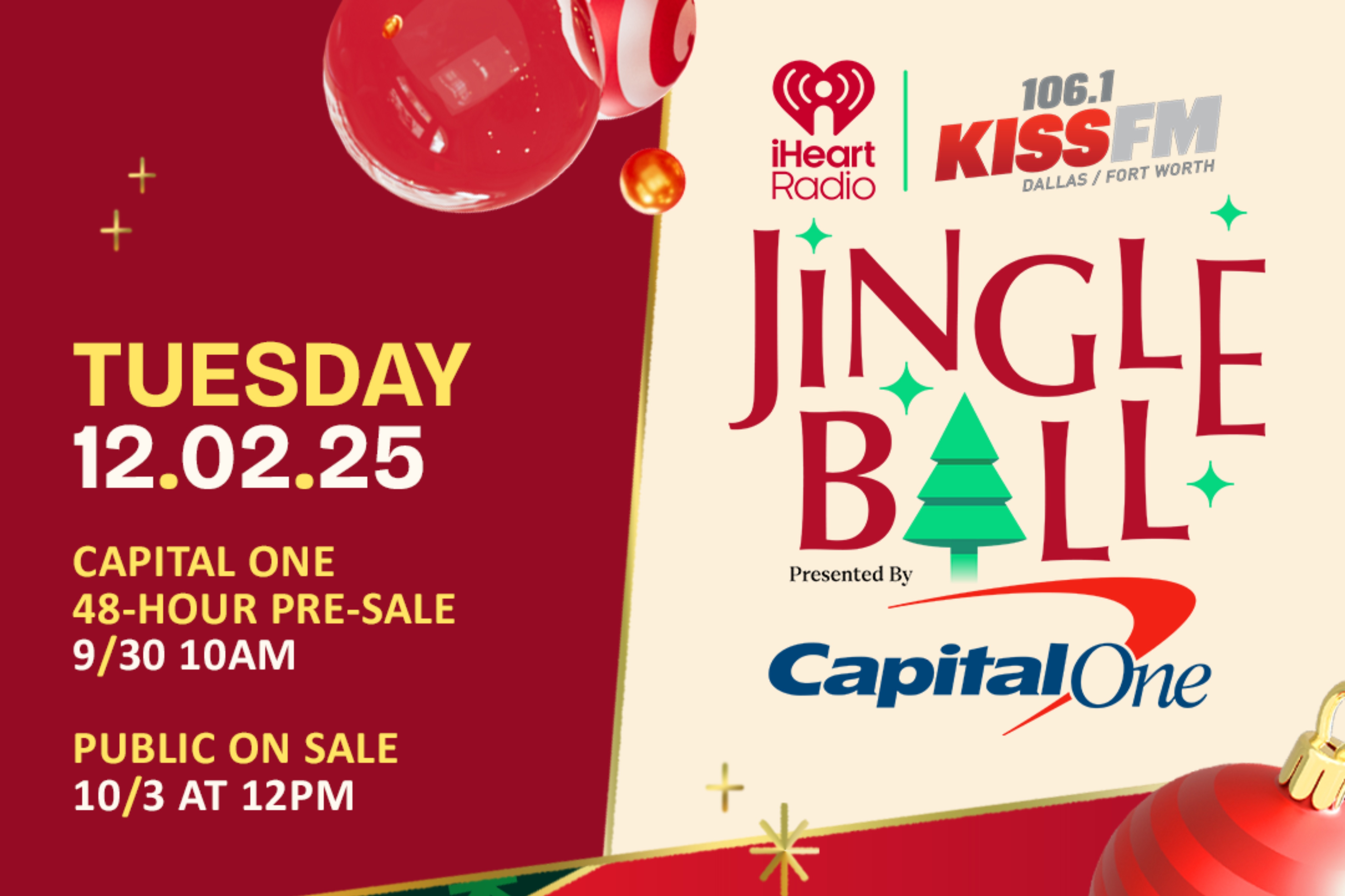 2025 iHeartRadio's Jingle Ball Fort Worth Lineup Announced