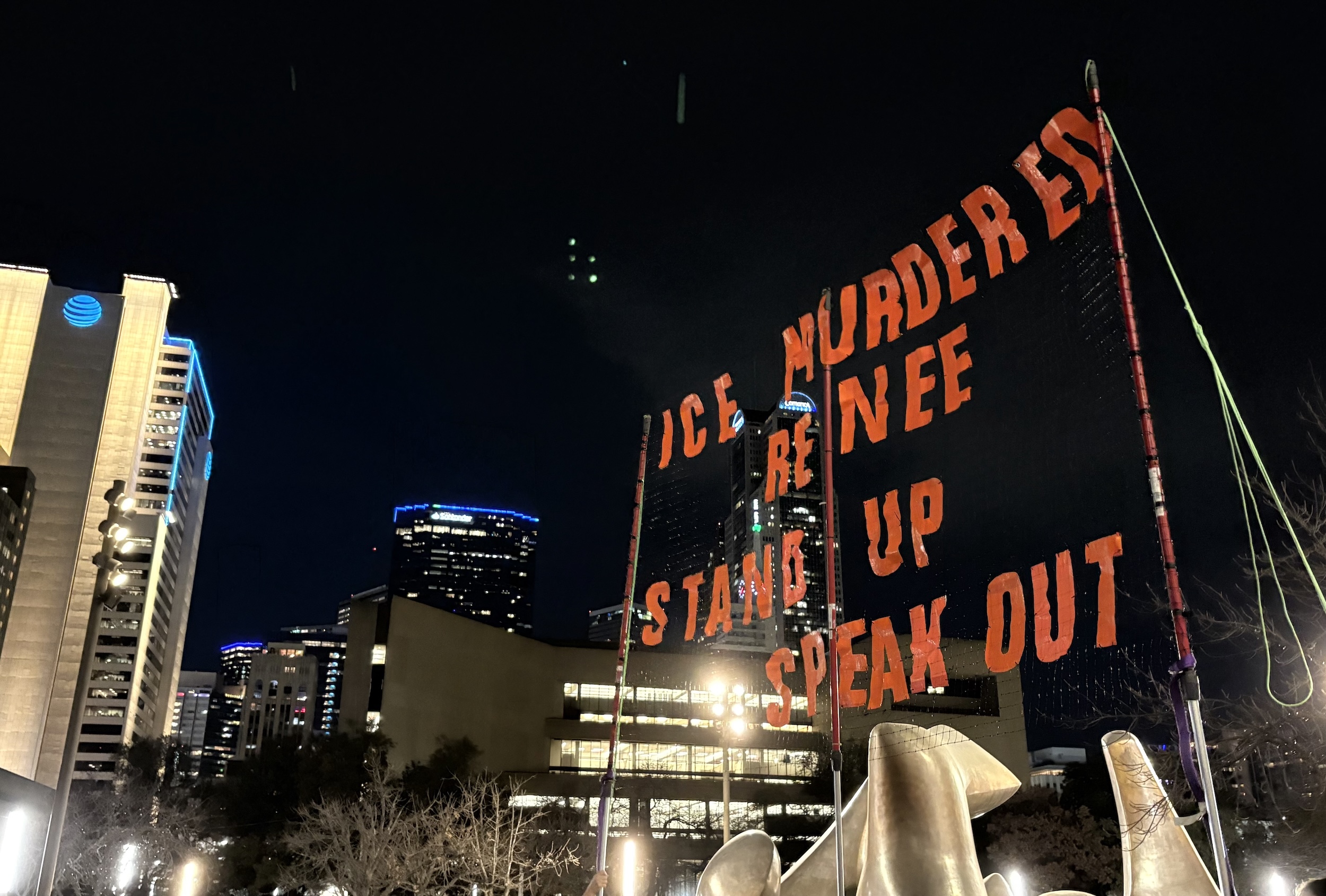 Dallas ICE Protesters Gather in Honor of Renee Good
